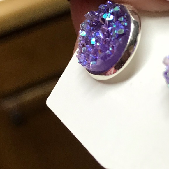 kate tuesday | Jewelry | Kate Tuesday Beautiful Gem Stone Stud Druzzy ...